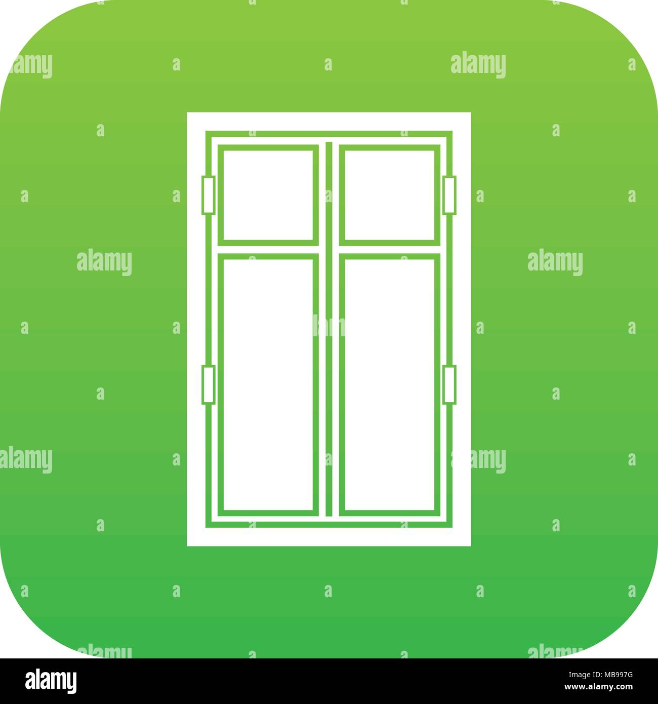 Wooden window icon digital green Stock Vector Image & Art - Alamy