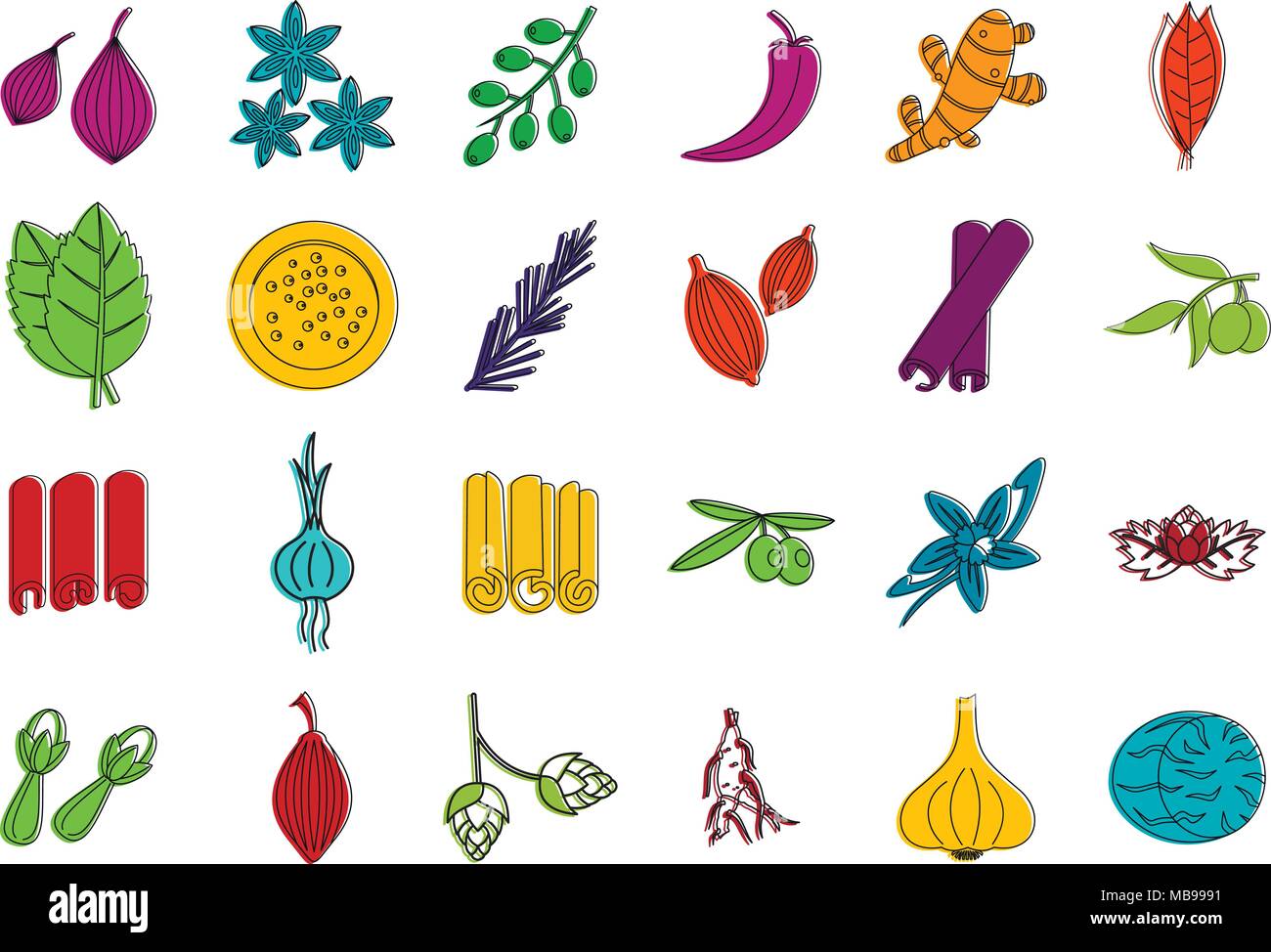 Indian spices box Stock Vector Images - Alamy