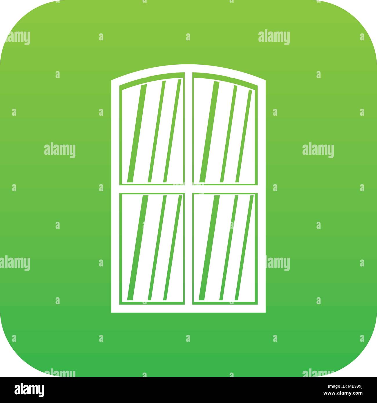 Wooden window icon digital green Stock Vector Image & Art - Alamy