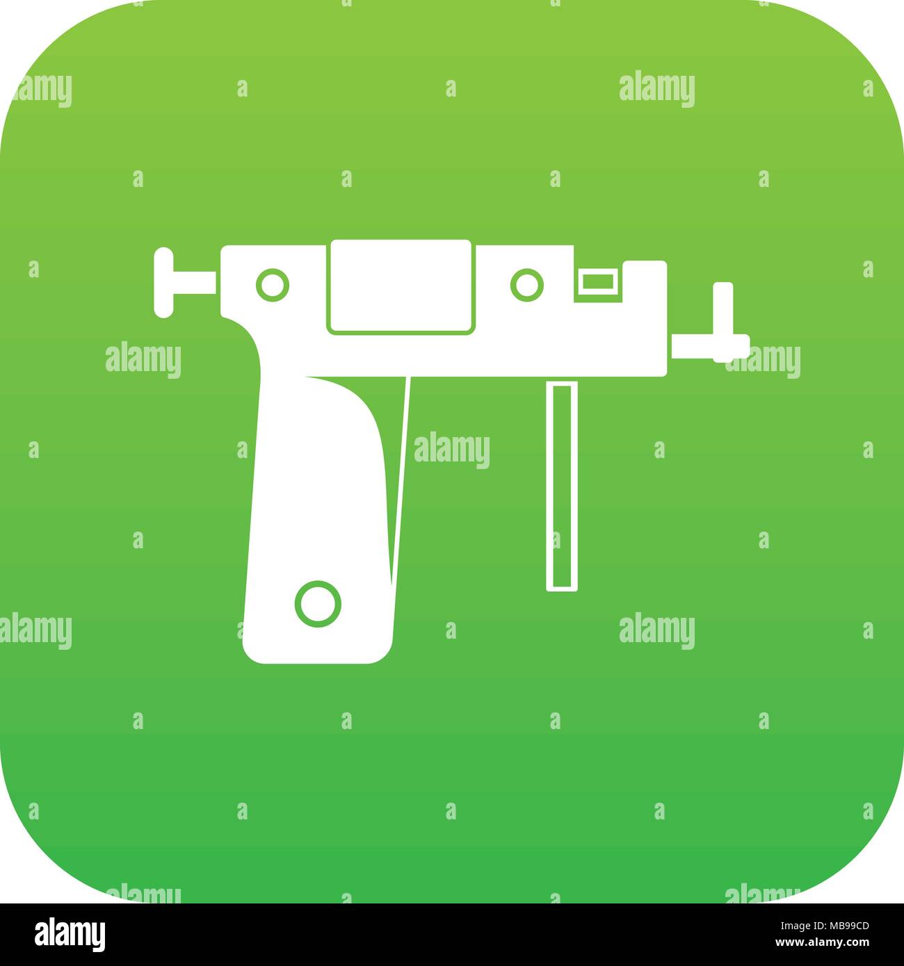 Piercing gun icon digital green Stock Vector Image & Art - Alamy