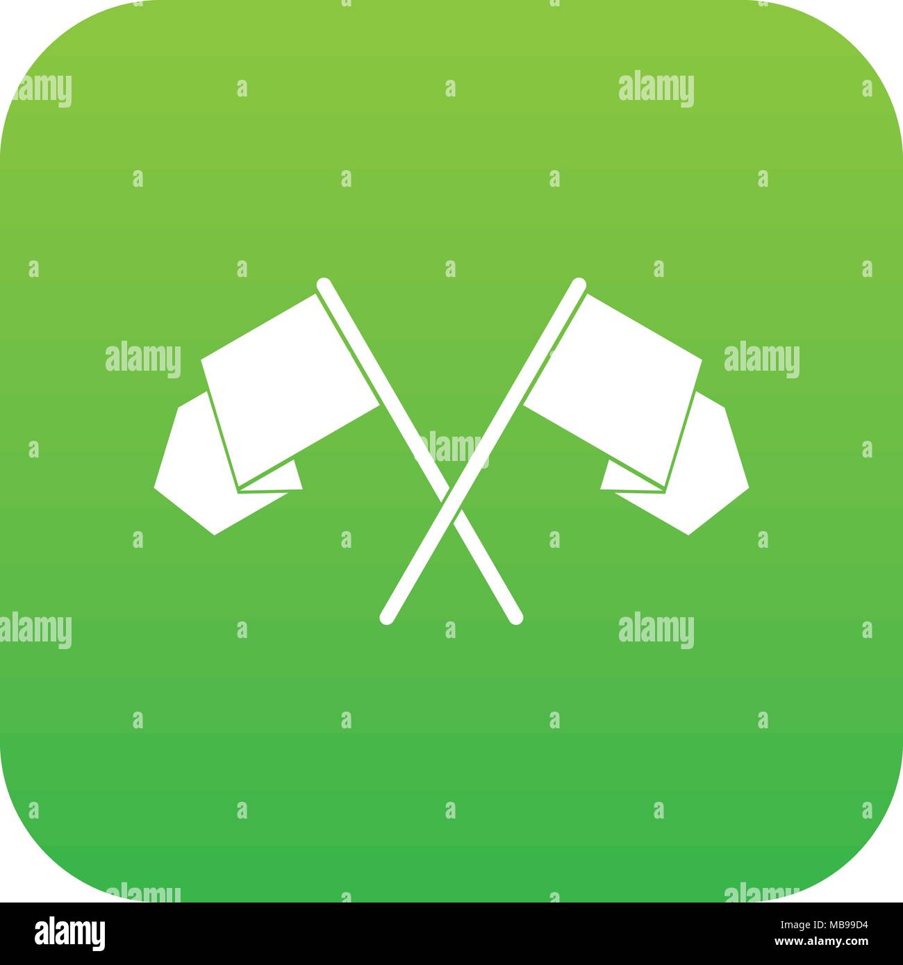 Crossed flags icon digital green Stock Vector Image & Art - Alamy