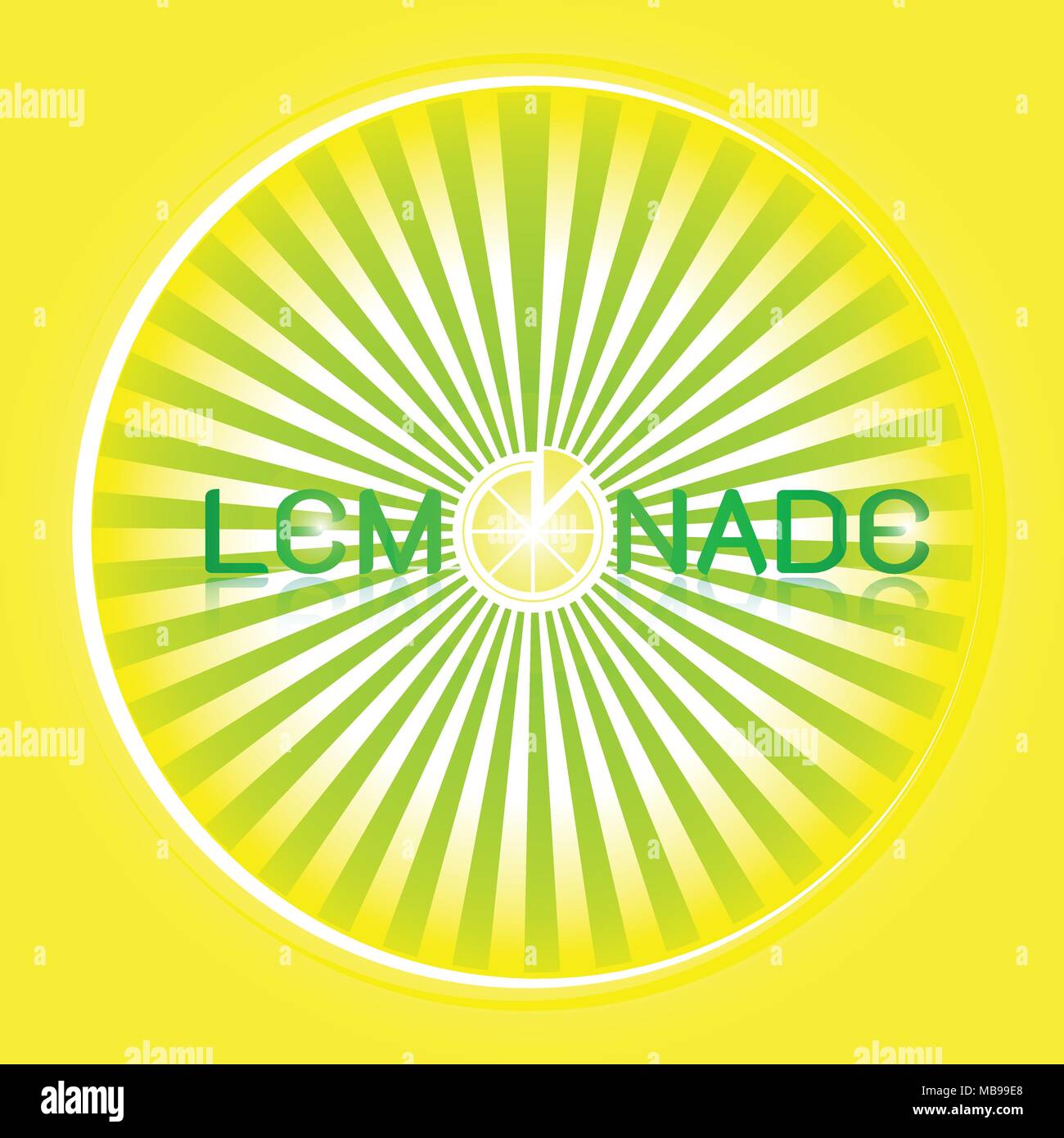 Design lemonade glowing bright circle, stock vector Stock Vector Image ...