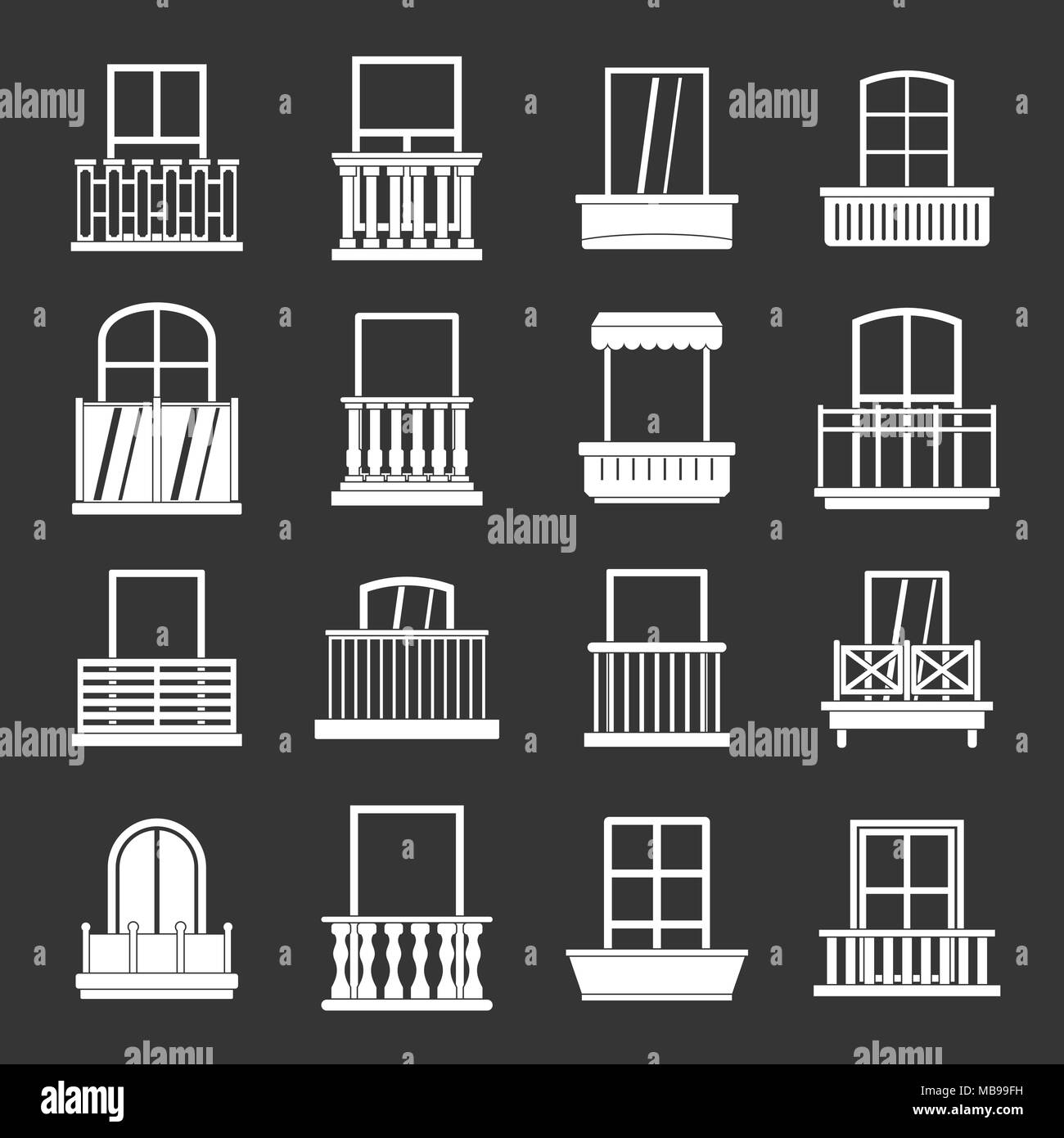 Window forms icons set grey vector Stock Vector Image & Art - Alamy