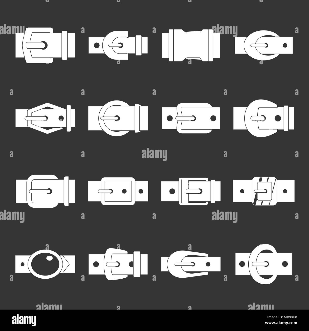 Chrome buckles Stock Vector Images - Alamy