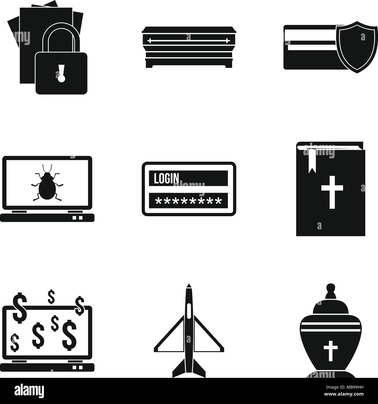 Damage icons set, simple style Stock Vector Image & Art - Alamy