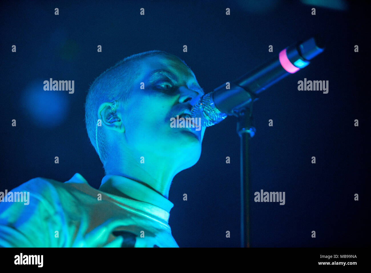 Norway, Bergen - April 2, 2018. The Swedish singer and songwriter Fever ...