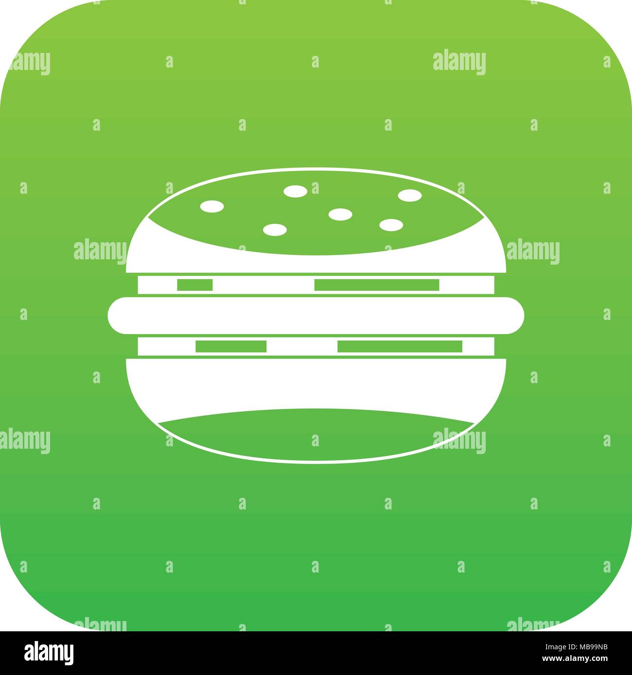 Burger icon digital green Stock Vector Image & Art - Alamy