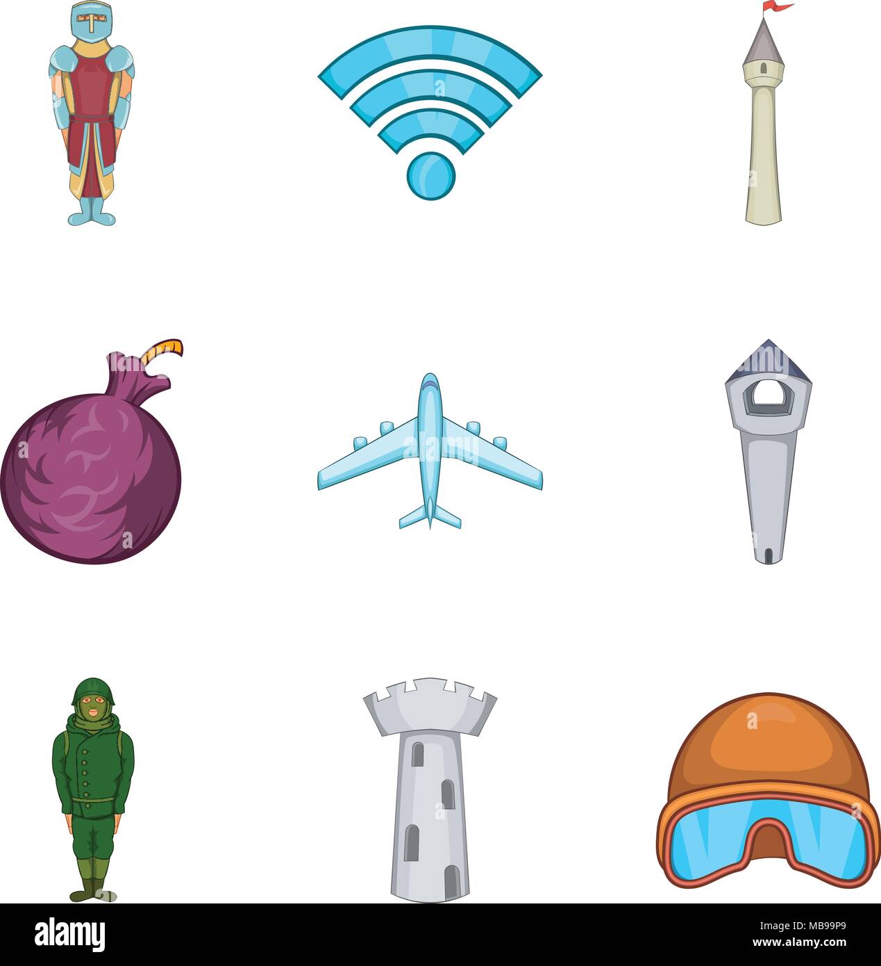 Additional damage icons set, cartoon style Stock Vector Image & Art - Alamy