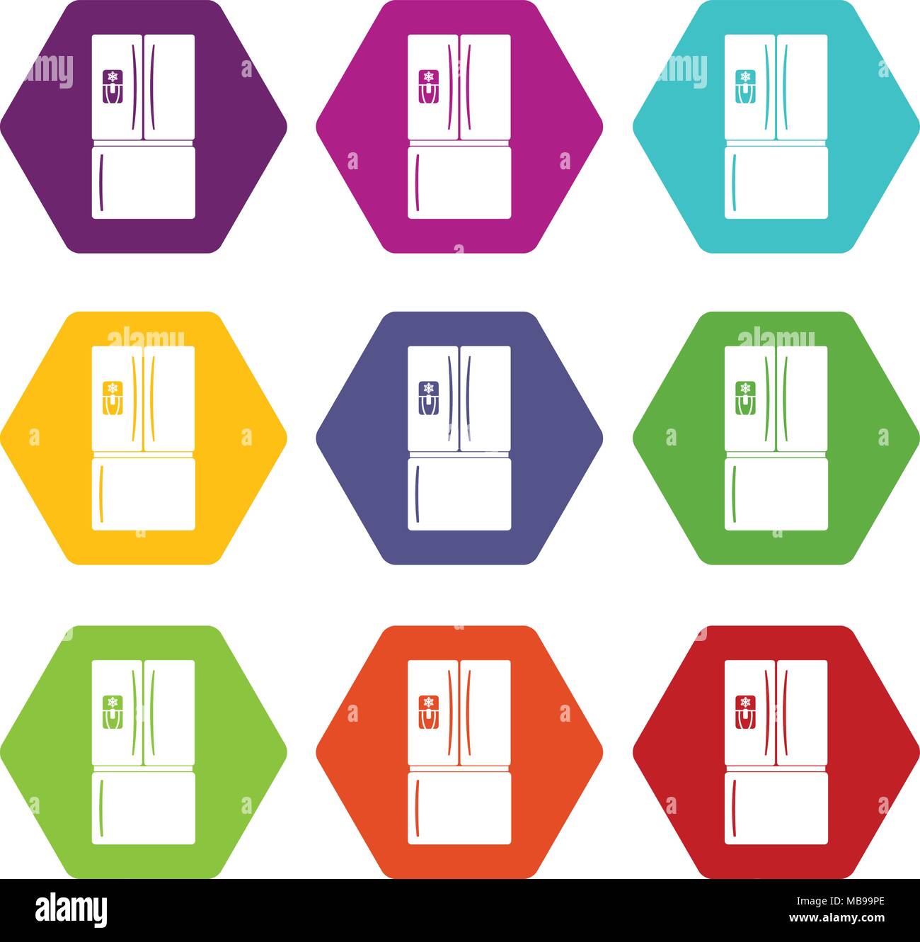 Fridge icons set 9 vector Stock Vector Image & Art - Alamy