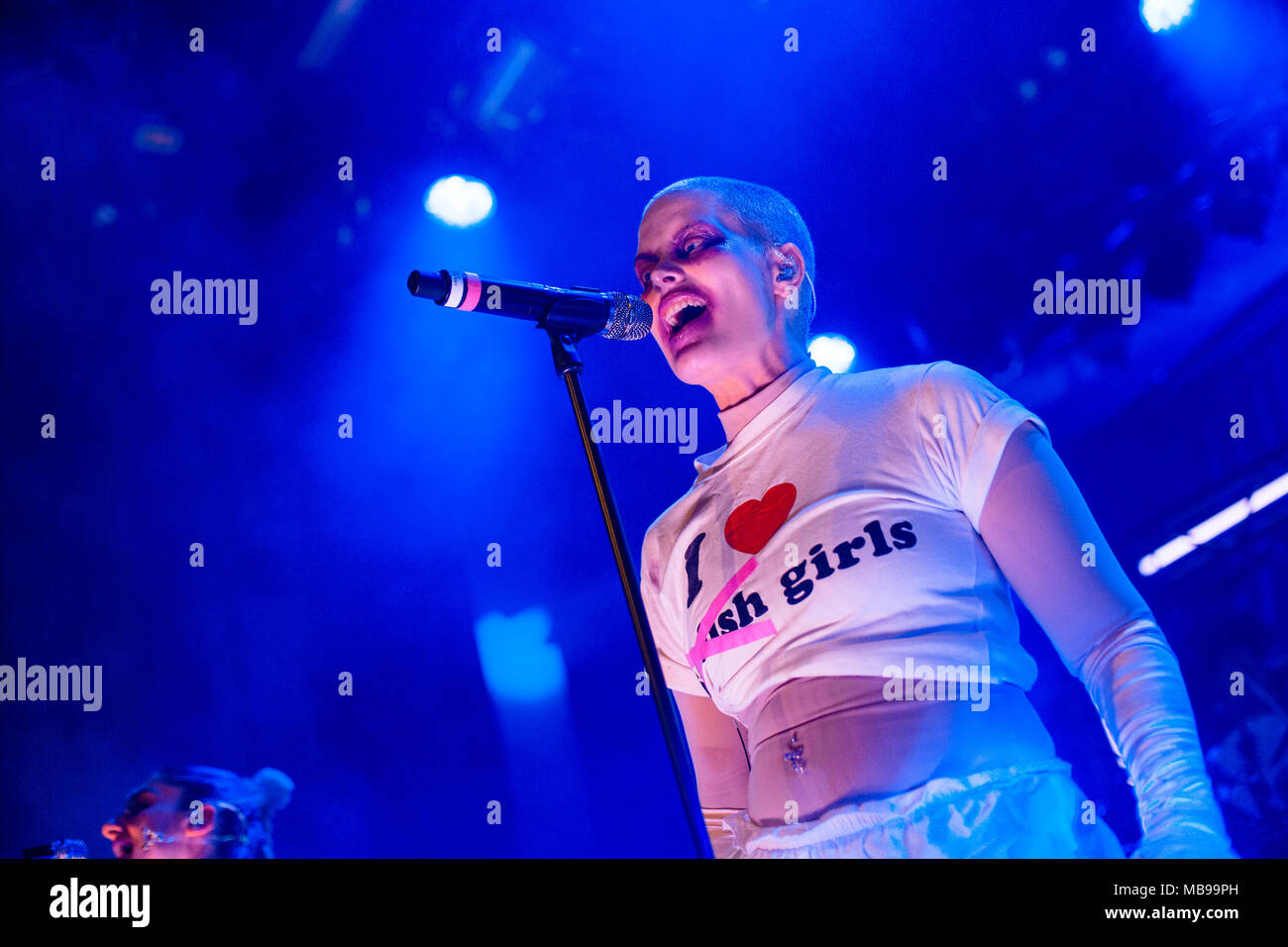 Norway, Bergen - April 2, 2018. The Swedish singer and songwriter Fever ...