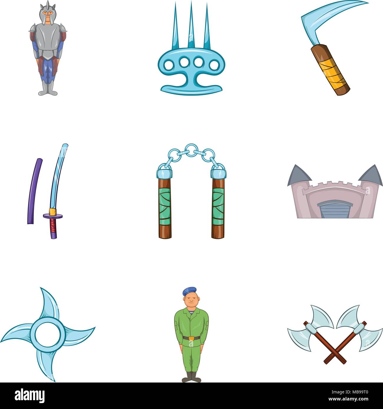 Wage war icons set, cartoon style Stock Vector Image & Art - Alamy