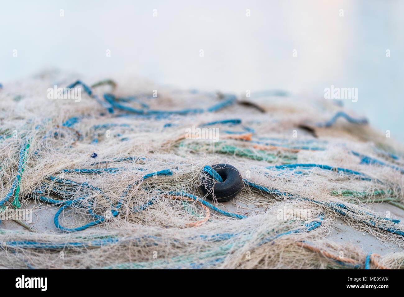 White fishing nets and fishing.Fish industry concept Stock Photo - Alamy
