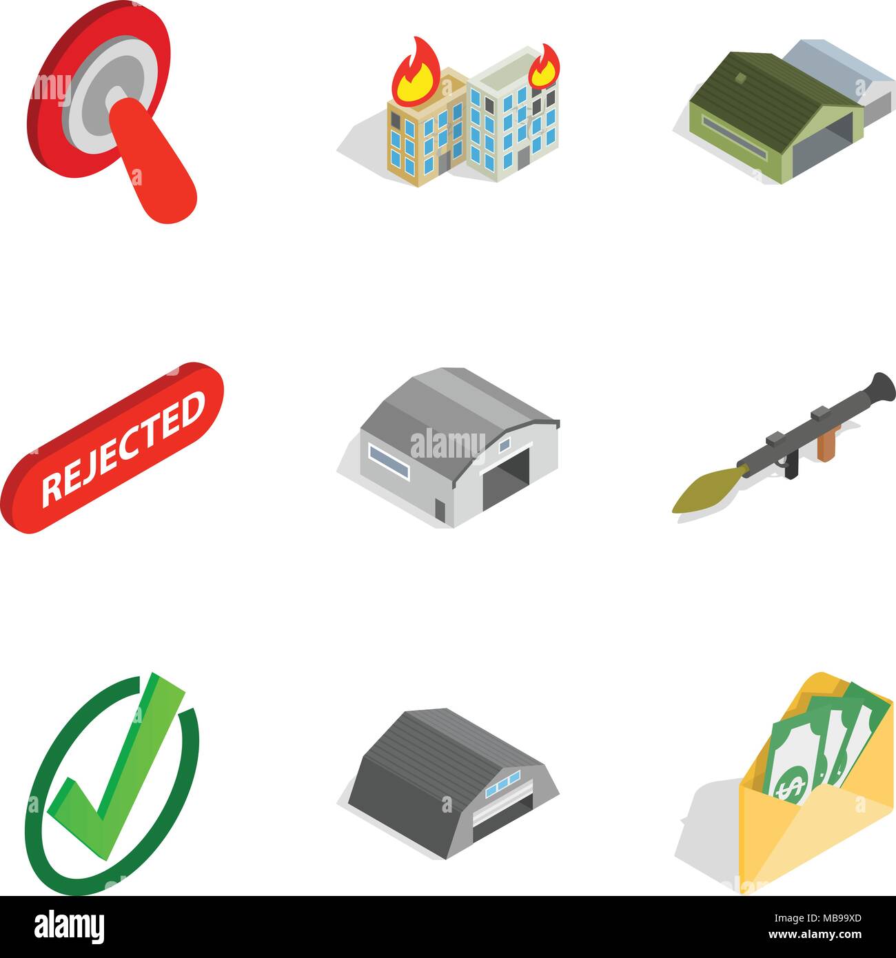 Military clique icons set, isometric style Stock Vector Image & Art - Alamy