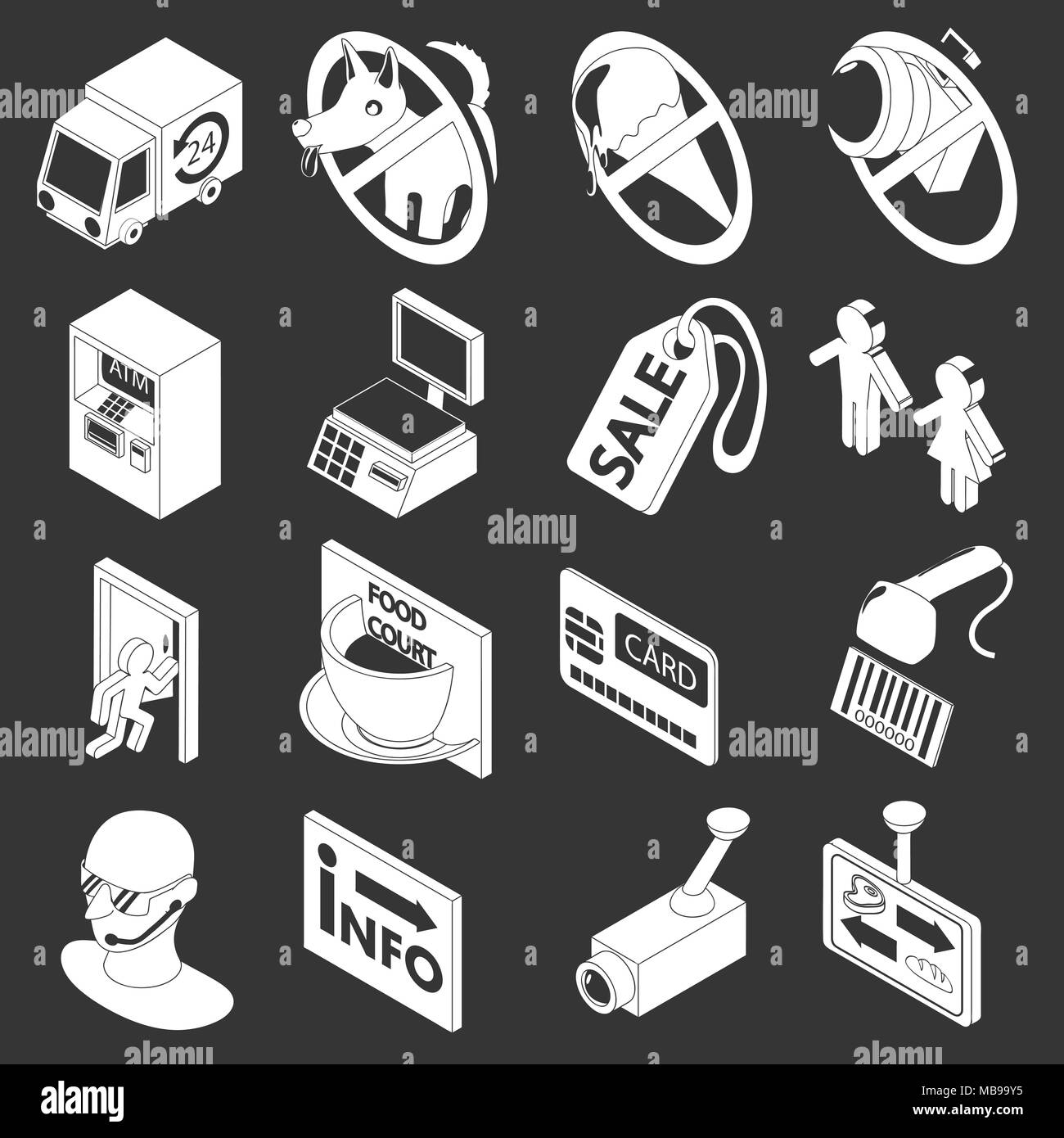 Shop navigation foods icons set grey vector Stock Vector Image & Art ...