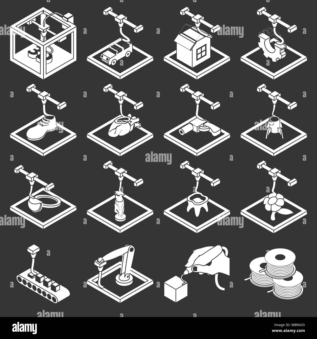 Machine gun production Stock Vector Images - Alamy