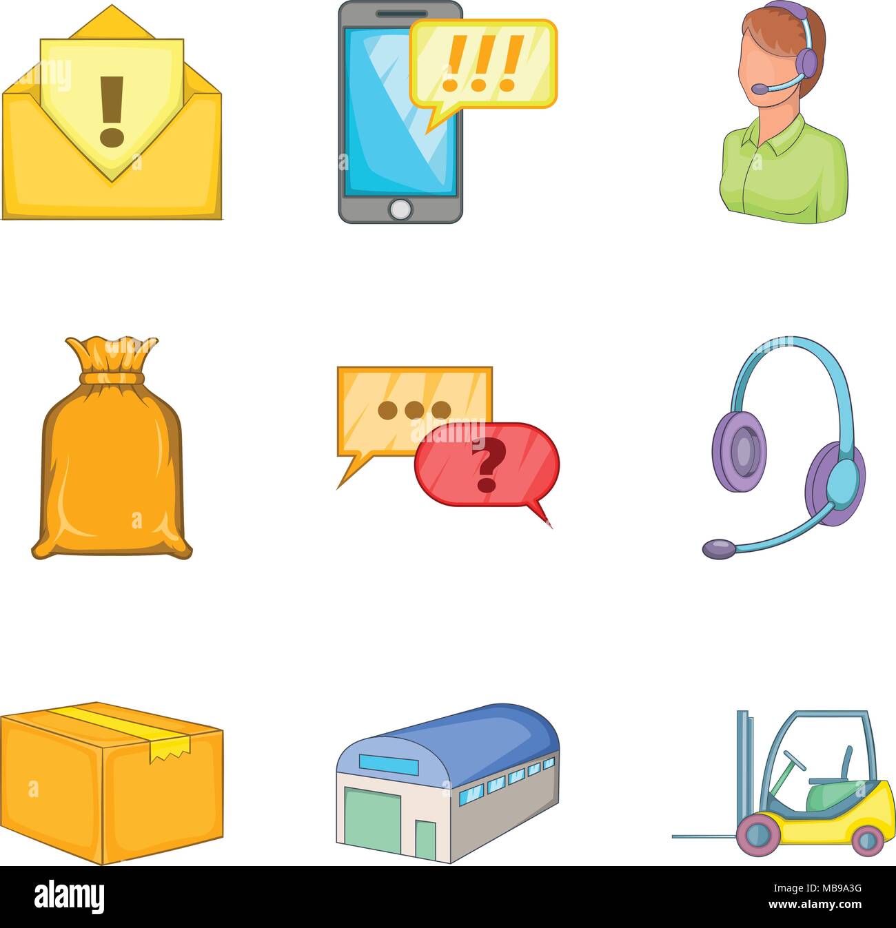 Wholesale icons set, cartoon style Stock Vector Image & Art - Alamy