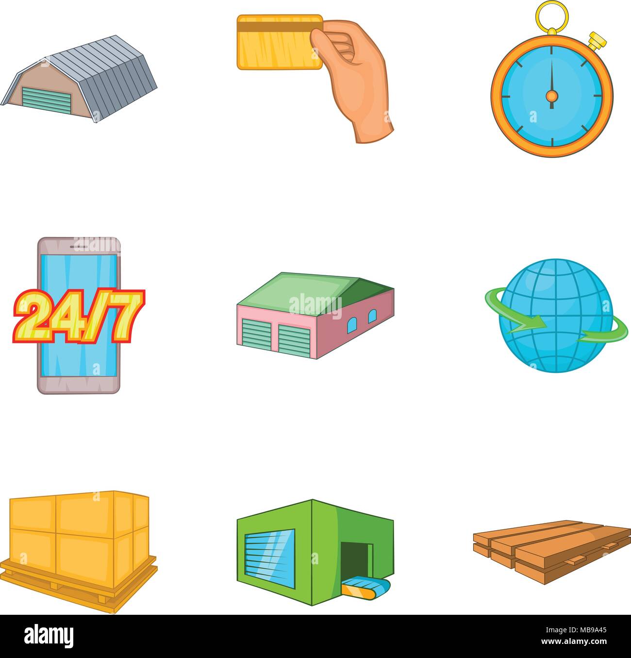 Repository icons set, cartoon style Stock Vector Image & Art - Alamy