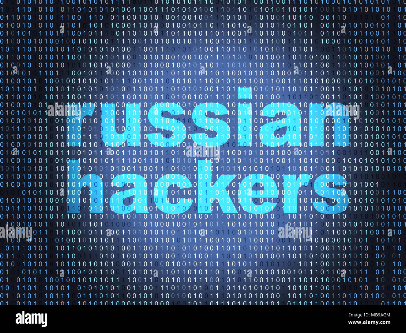 Russian Hackers On Data Background Hacking 3d Illustration Stock Photo ...