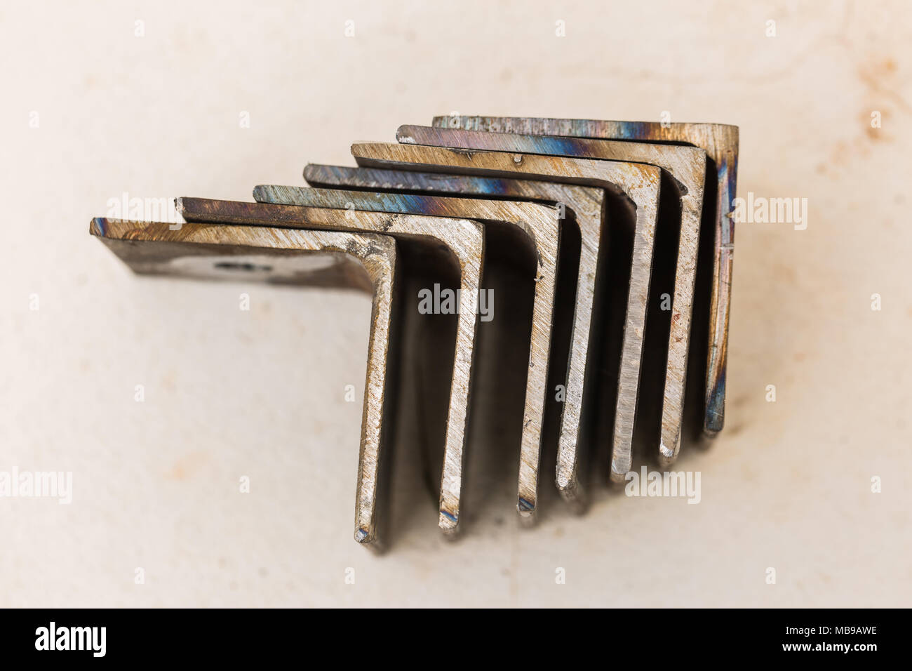 Stacked of Steel Angled Bar. Metal material for industry construction ...