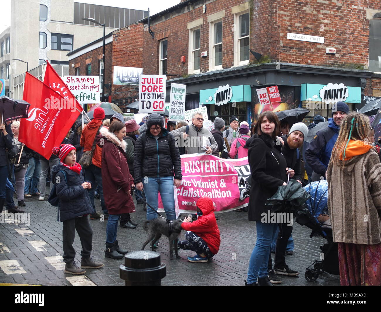 Sheffield tree rally hi-res stock photography and images - Alamy