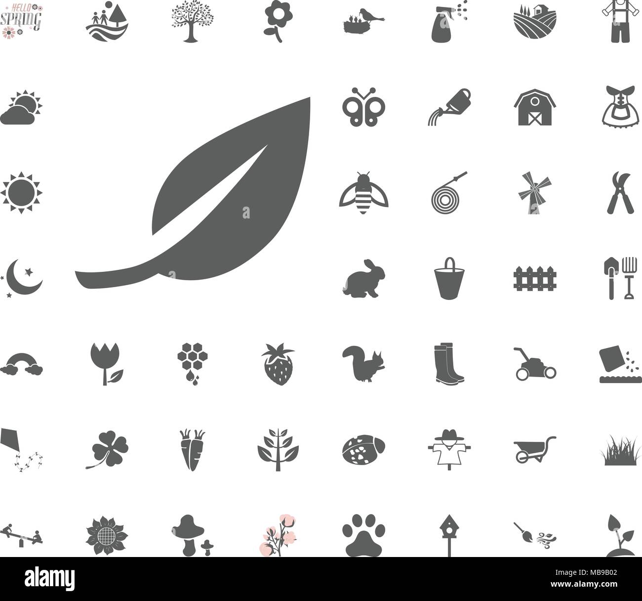 Leaf icon. Spring vector illustration icon set Stock Vector Image & Art ...