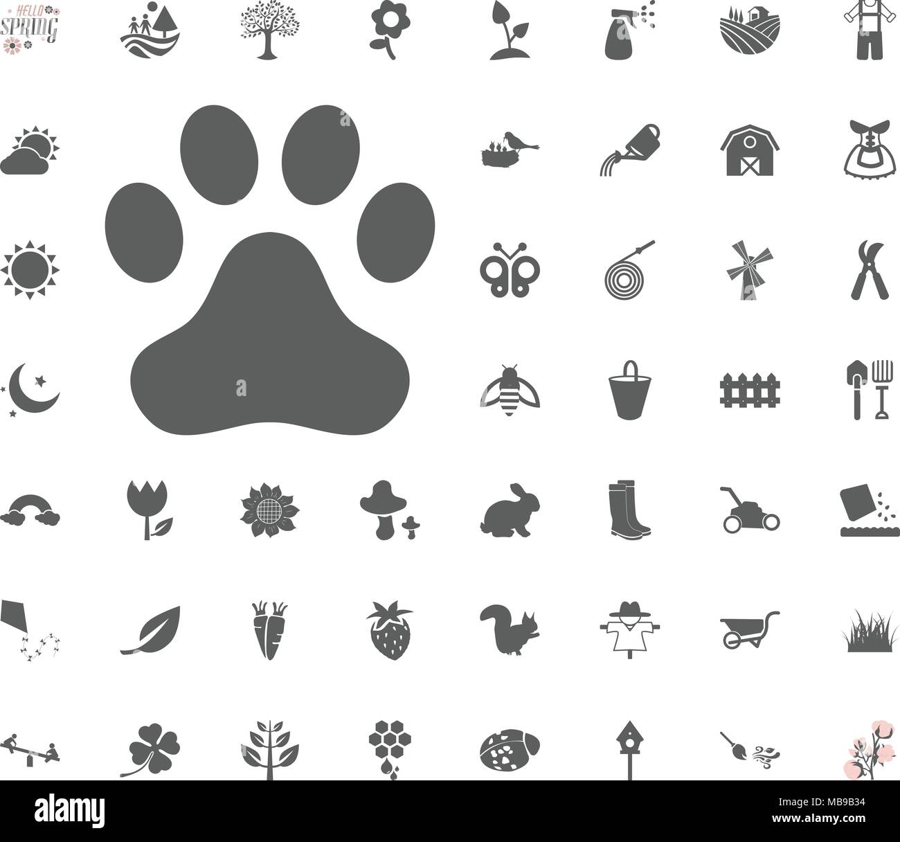 Trace icon. Spring vector illustration icon set Stock Vector Image ...