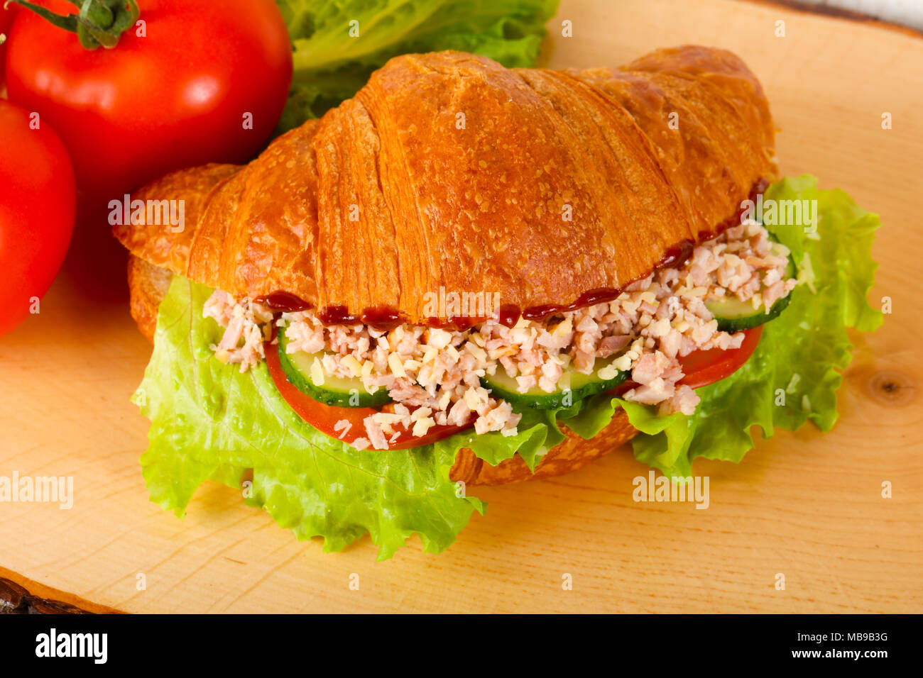 Croissant with minced meat Stock Photo - Alamy