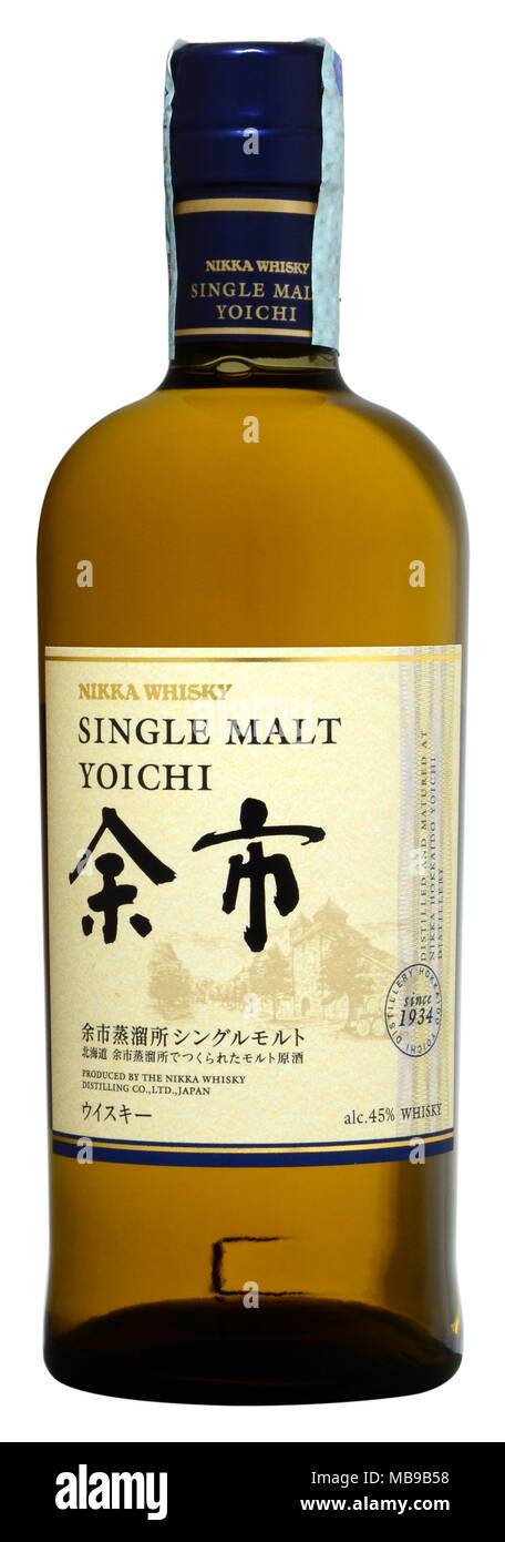 Japanese Whisky Nikka Yoichi Single Malt 70cl, 45%Vol Stock Photo - Alamy