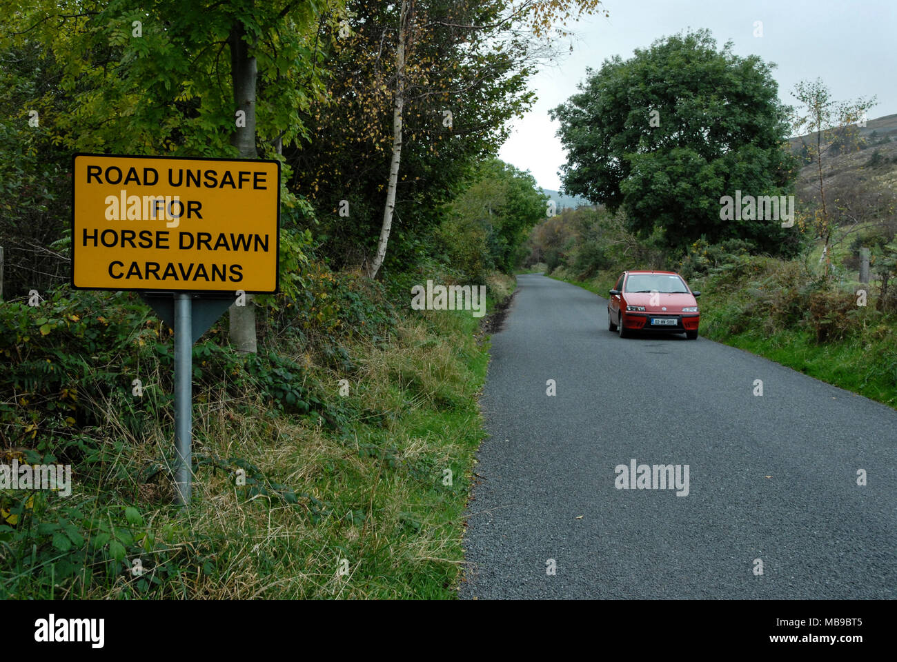 Road sign in Wicklow national park, Ireland Stock Photo - Alamy