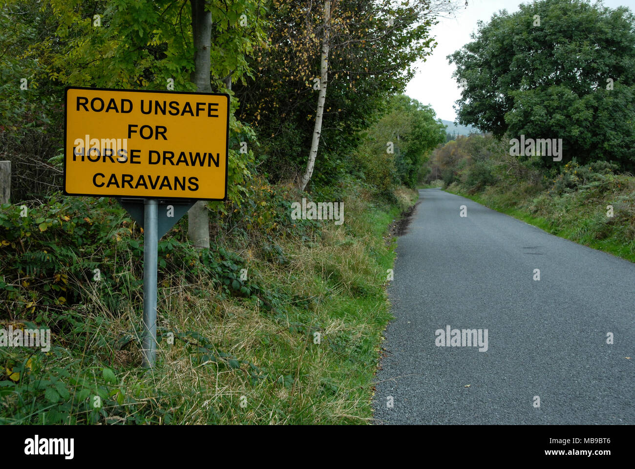 Road sign in Wicklow national park, Ireland Stock Photo - Alamy