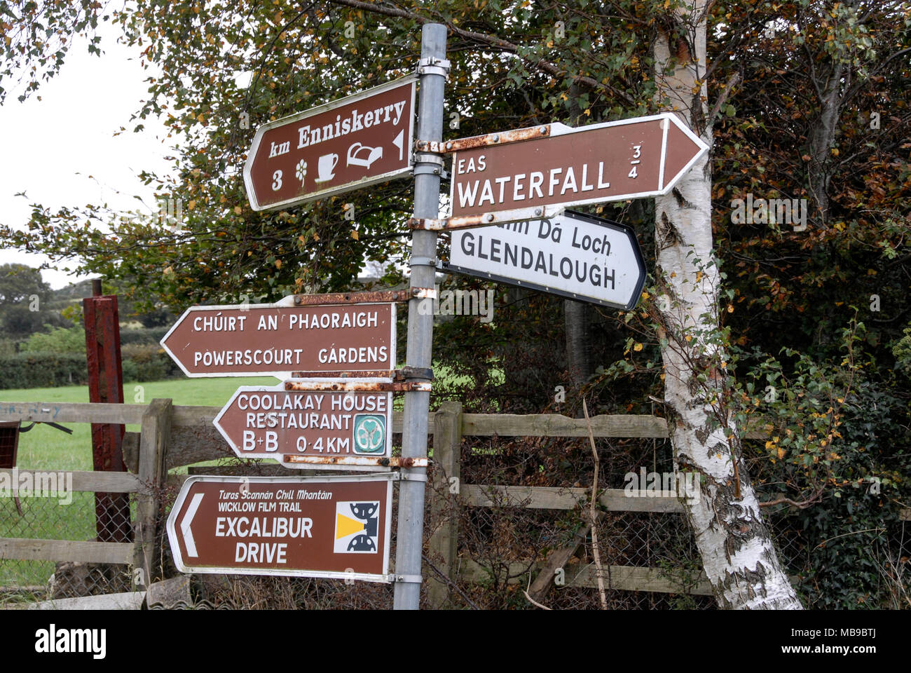 Road sign in Wicklow national park, Ireland Stock Photo - Alamy