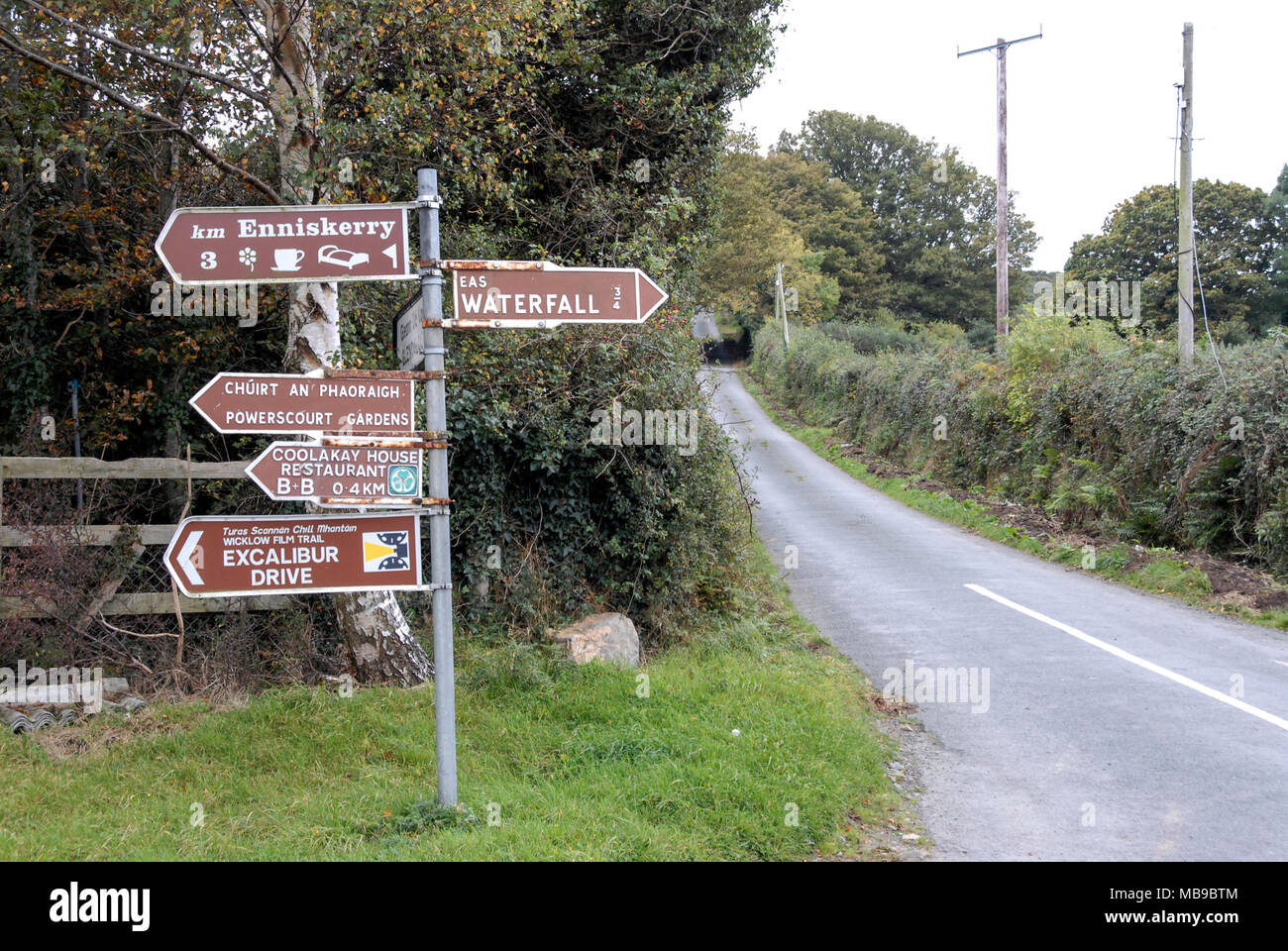 Road sign in Wicklow national park, Ireland Stock Photo - Alamy