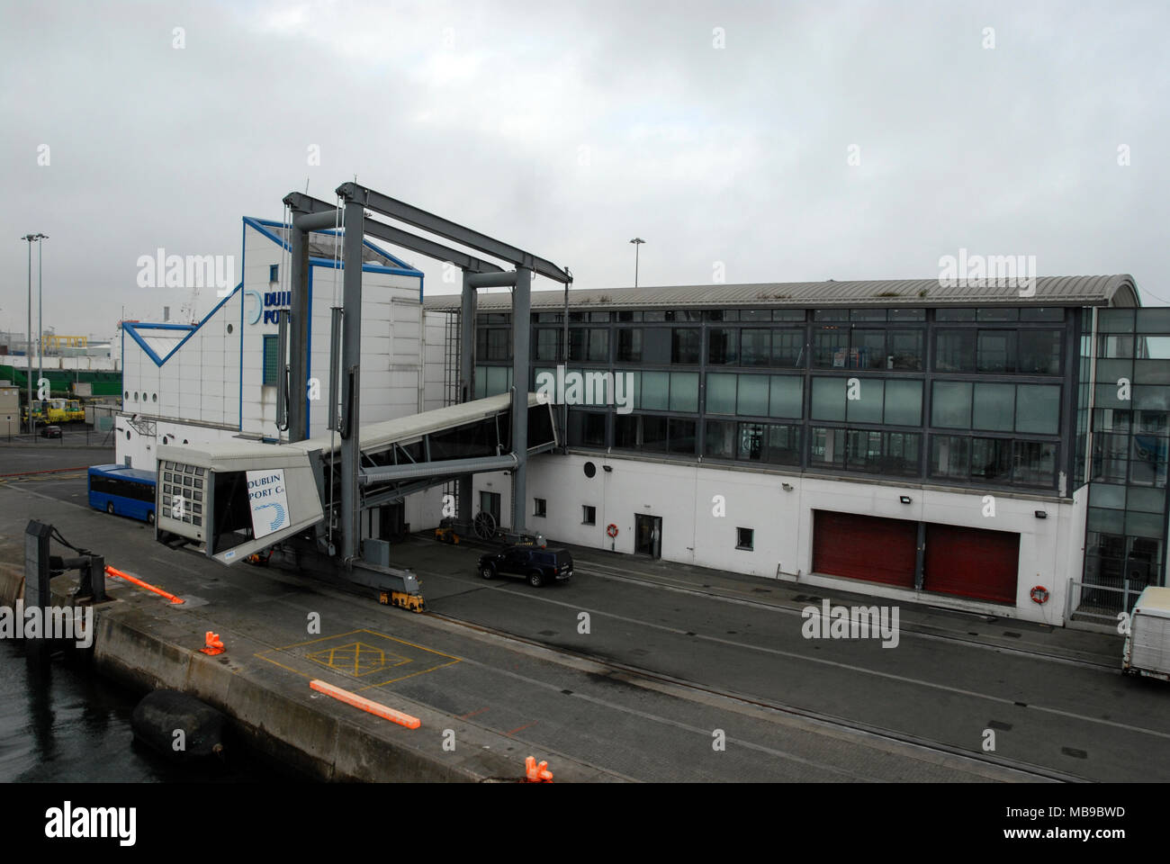 Dublin boat passenger terminal at Dublin harbour. It is used for the ...