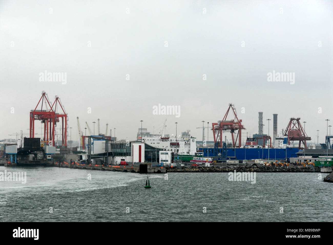 Dublin Docks on the River Liffey in Dublin, Southern Ireland Stock ...