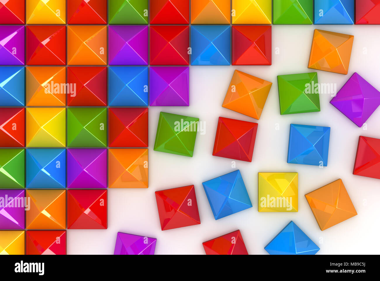 Colorful Pyramid Background , This is a 3d rendered computer generated ...