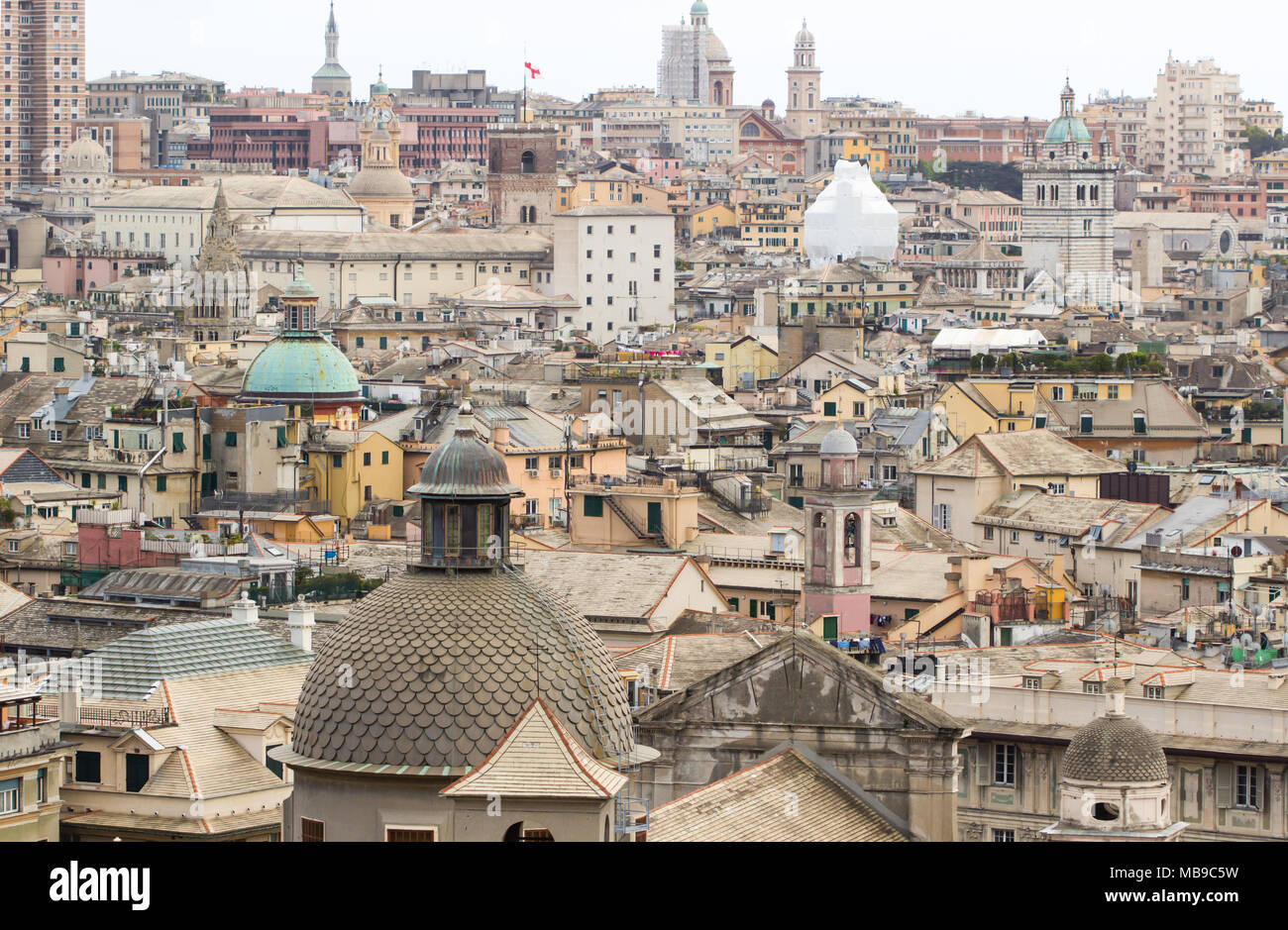 View on the landmarks Old City, Top view old town Stock Photo - Alamy
