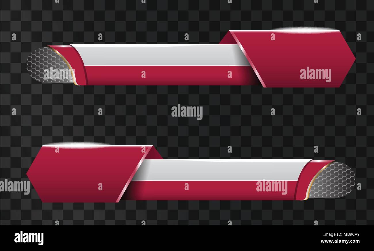 Set of Video headline title or lower third template. Unique banner ...