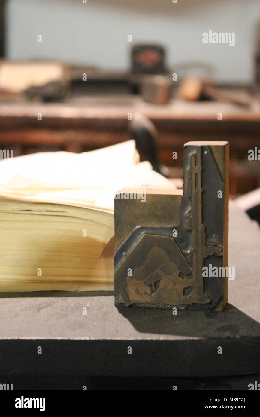 Antique Typeset Assembler Illustration Stock Photo - Alamy