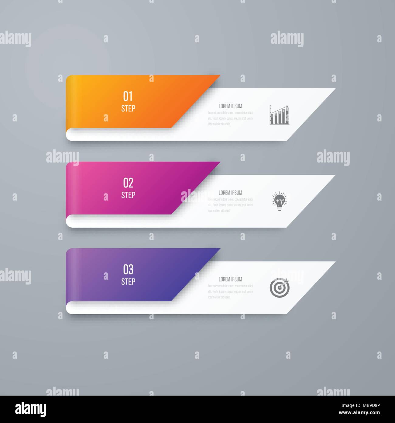 Vector illustration infographics 3 options. Data and information ...