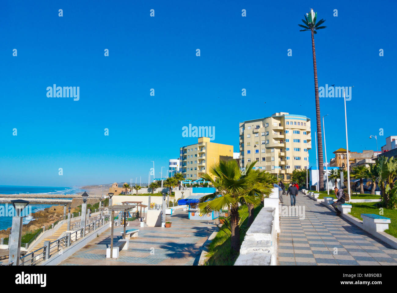 Corniche Balcon Atlantico, Larache, northern Morocco, Africa Stock ...