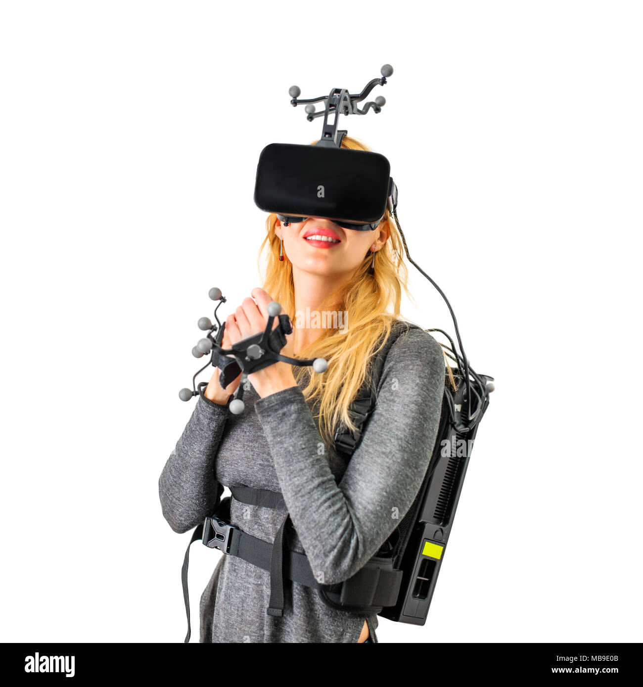 Vr goggles back head hi-res stock photography and images - Alamy