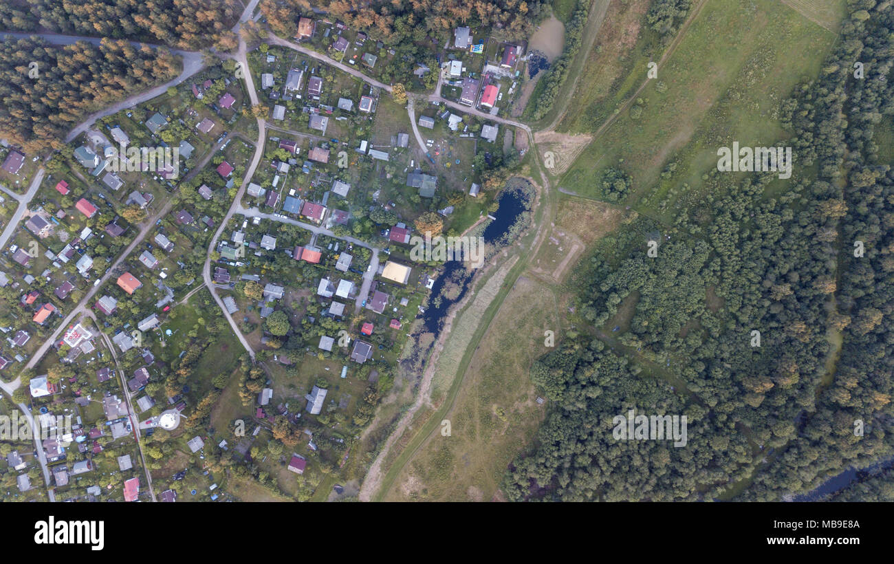 Aerial view of countryside, drone top view Stock Photo - Alamy