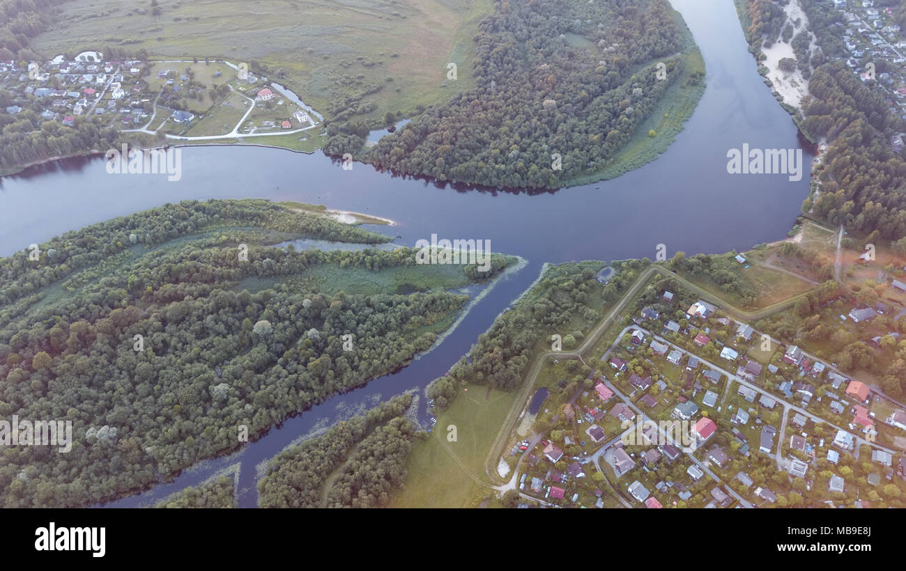 Aerial view of countryside, drone top view Stock Photo - Alamy