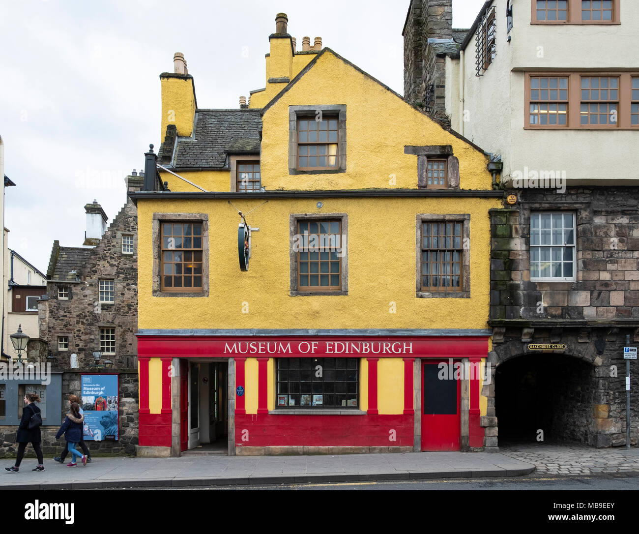 Exterior of Museum of Edinburgh on the Royal Mile in Edinburgh Old Town ...