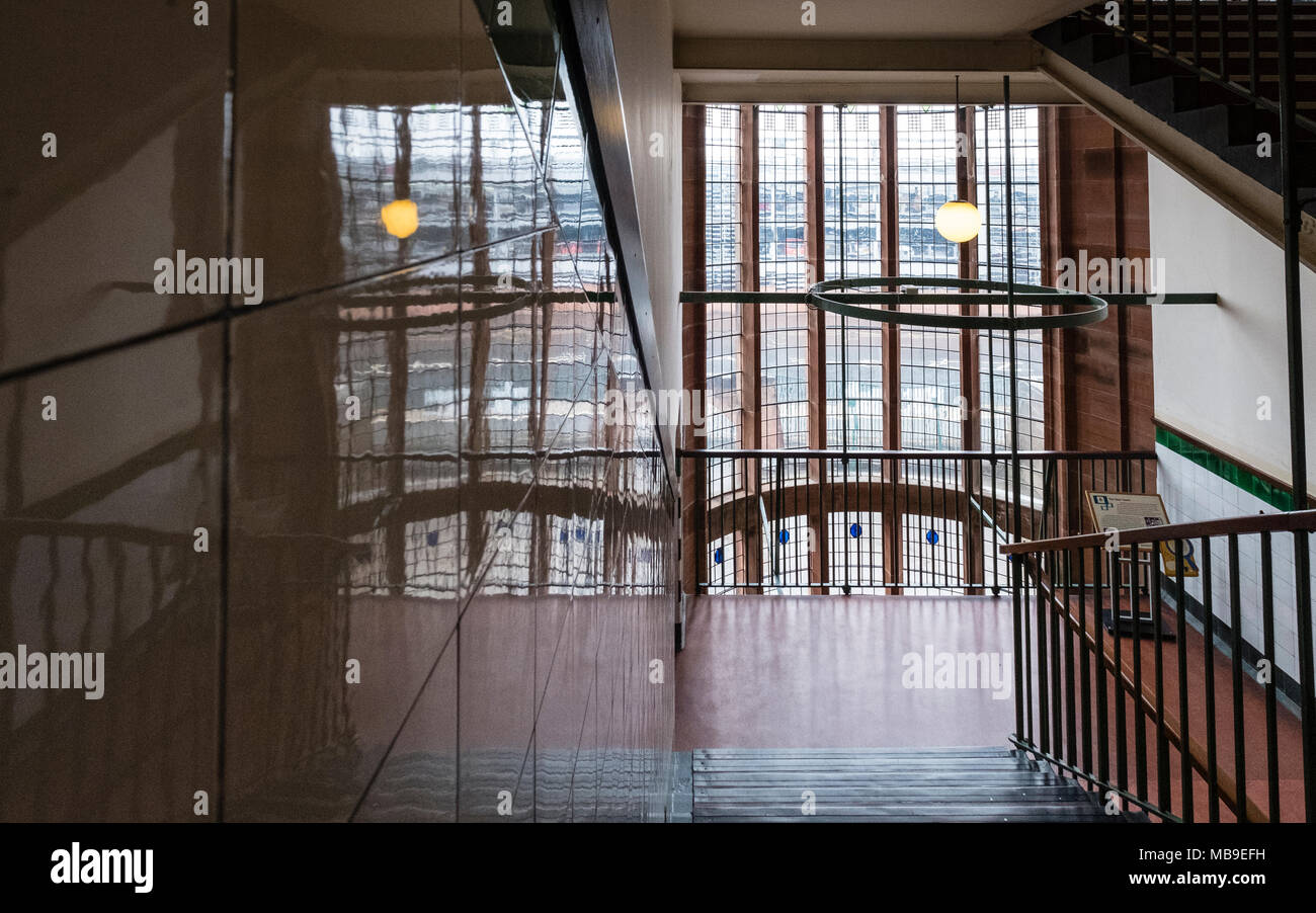 Stairway reflections inside Scotland Street School , designed by ...