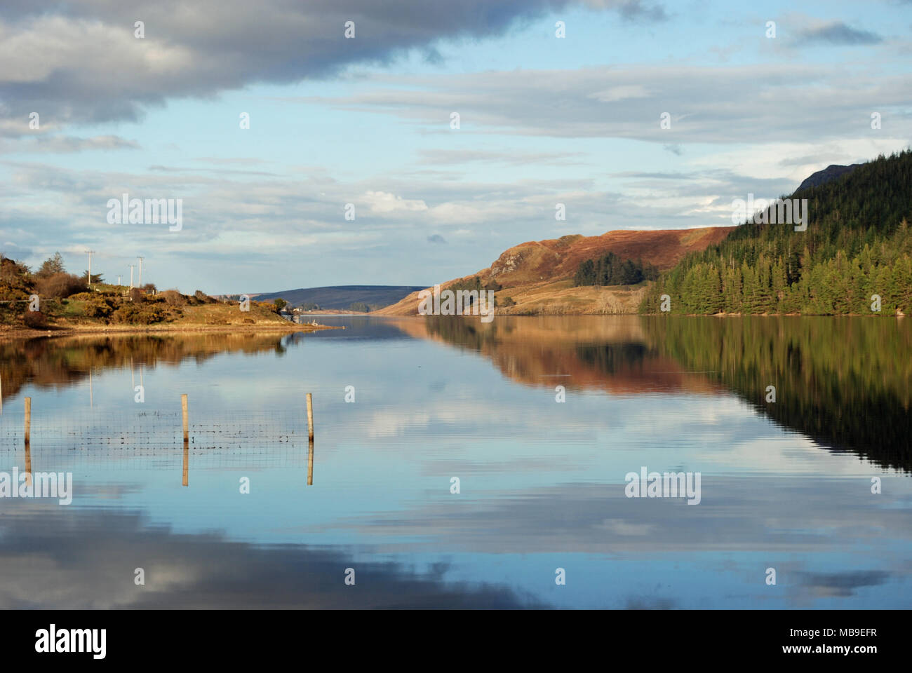 View of Lough Finn near Fintown in County Donegal, Ireland. Fintown ...