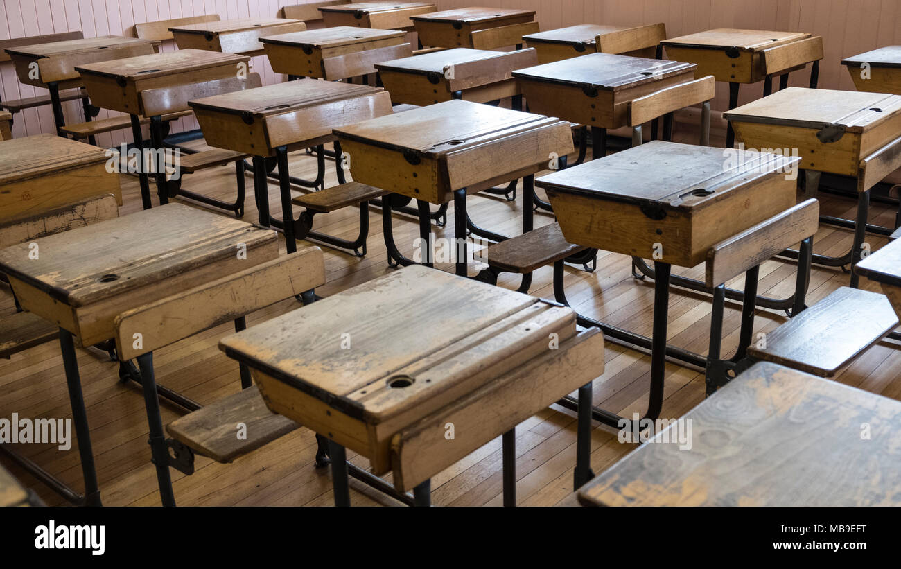 Old fashioned classroom inside Scotland Street School , designed by ...