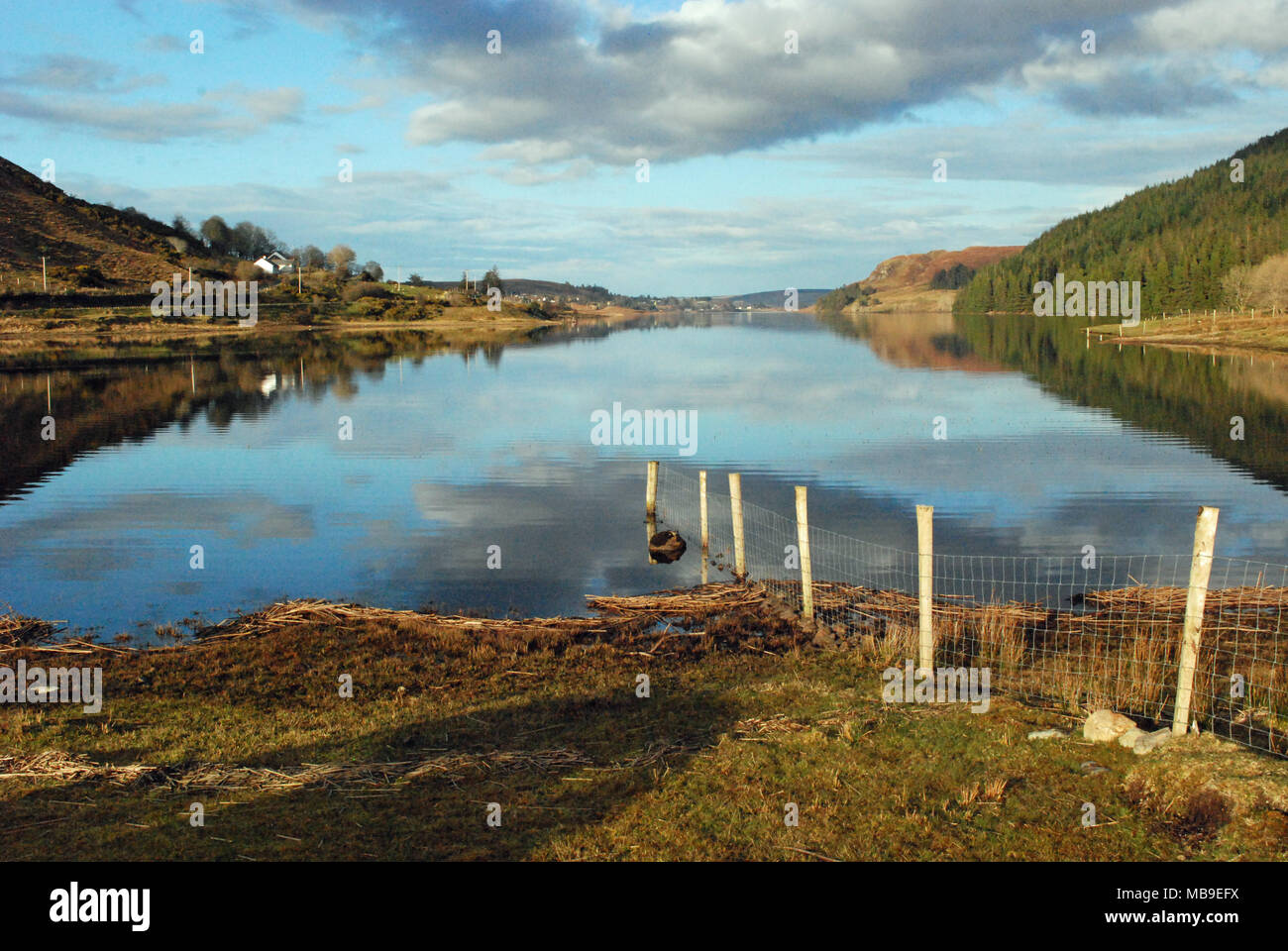 View of Lough Finn near Fintown in County Donegal, Ireland. Fintown ...
