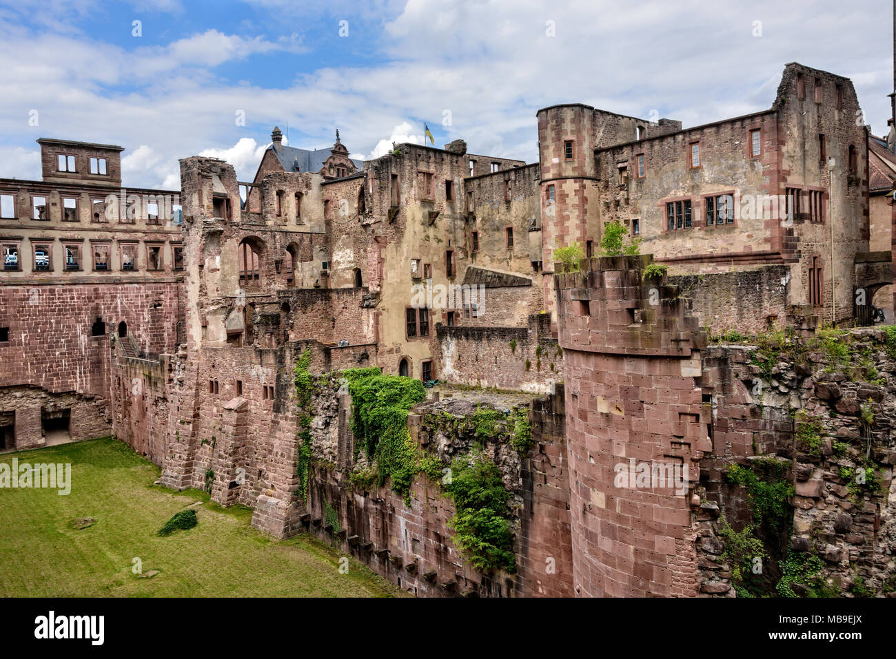 Architectural design of the Heidelberg Castle in Germany Stock Photo ...