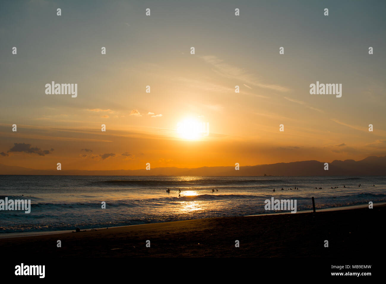 Beach around Shonan in Japan. Shonan is an area located in a little ...